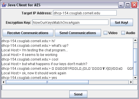 Rijndael Chat Client in Java